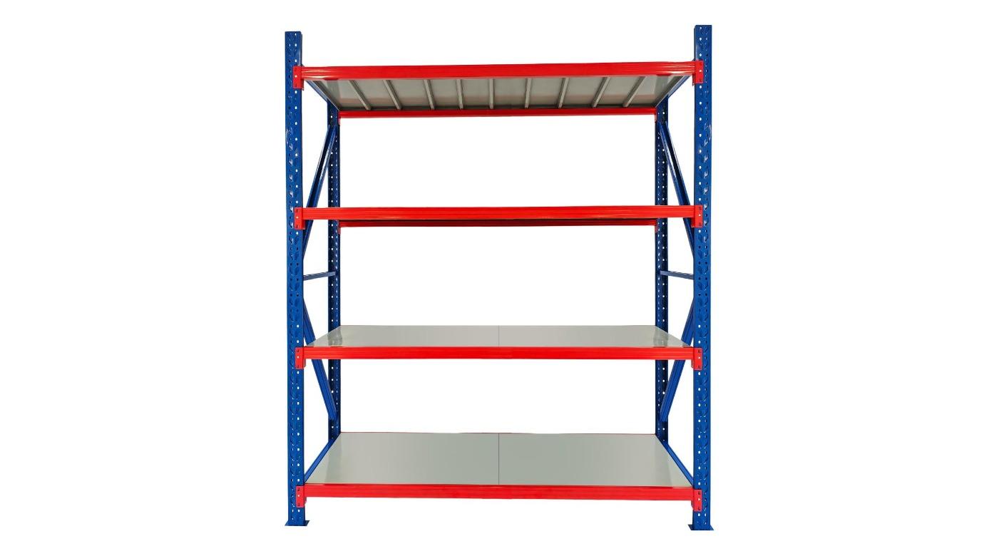 LUXSUITE 4-Tier Adjustable Metal Shelf Unit Warehouse Pallet Rack for ...