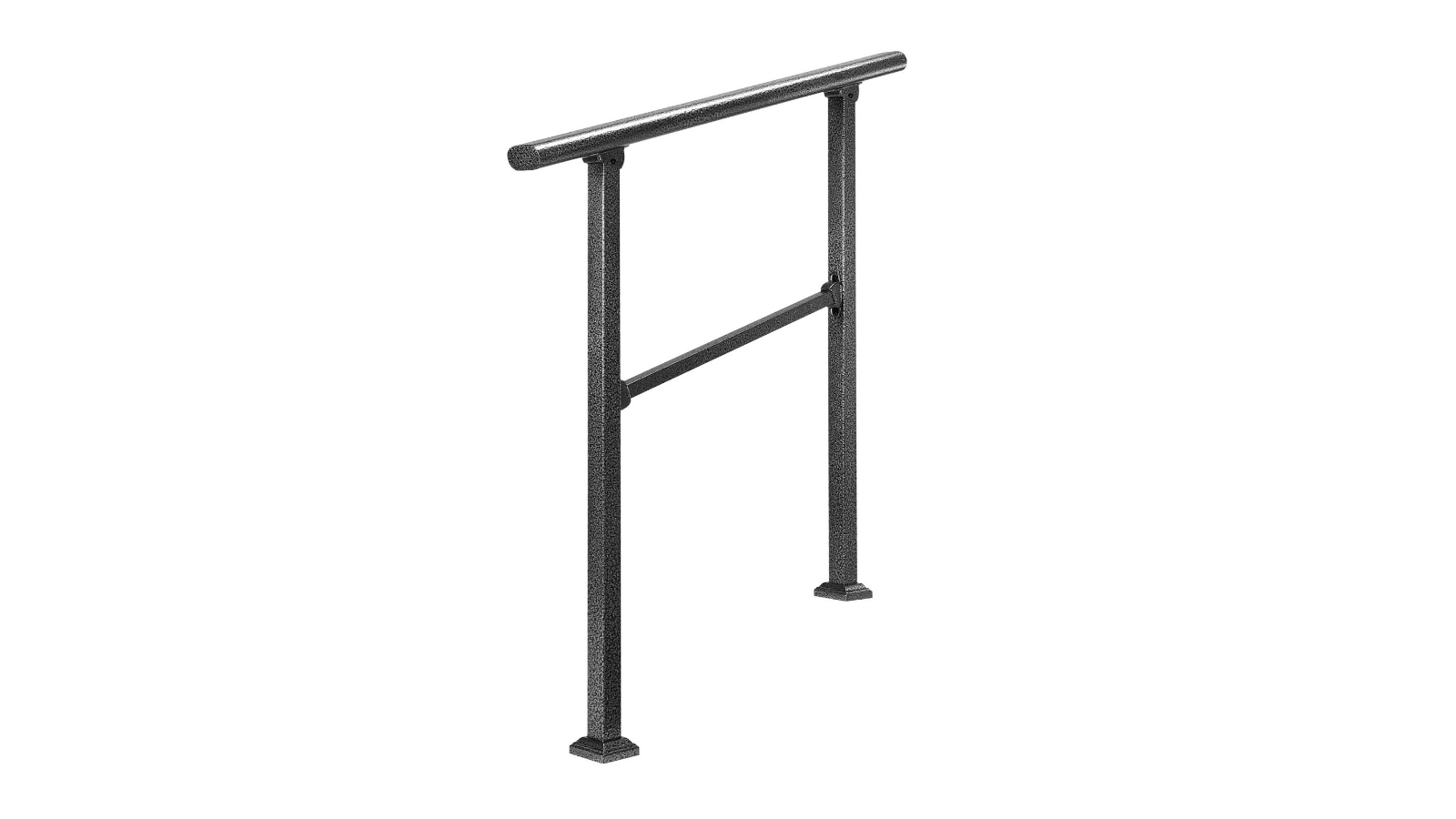 Stair Handrail 2-3 Steps Black Metal Adjustable Safety Guard Kit for ...