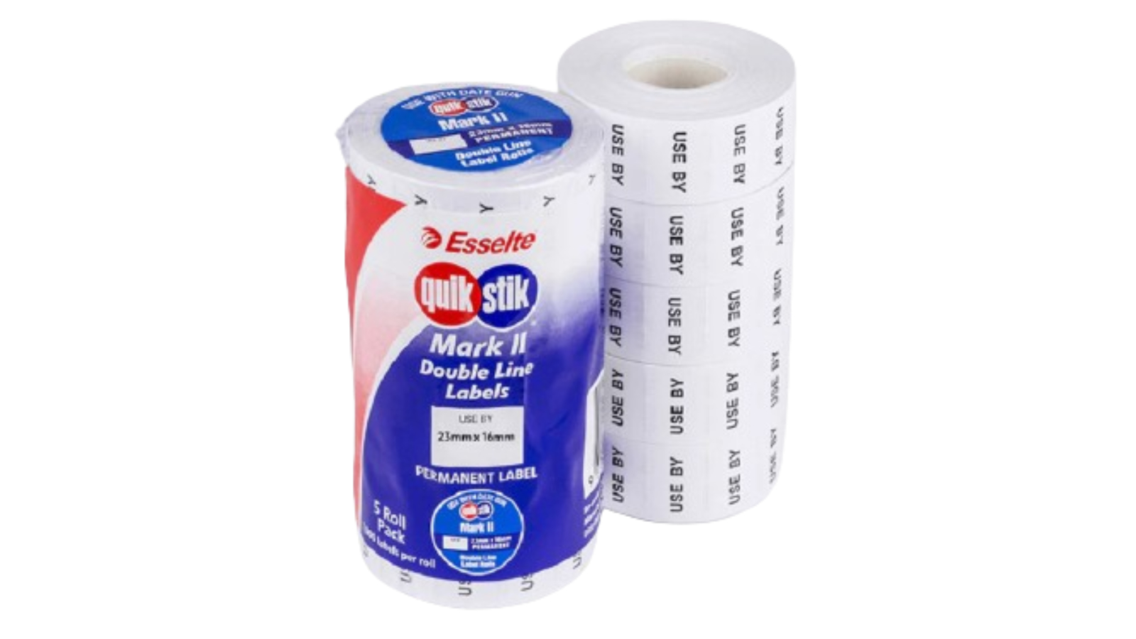 Quickstik Pack of 5 Permanent Mark II 2 Gun Label - White | Harvey Norman