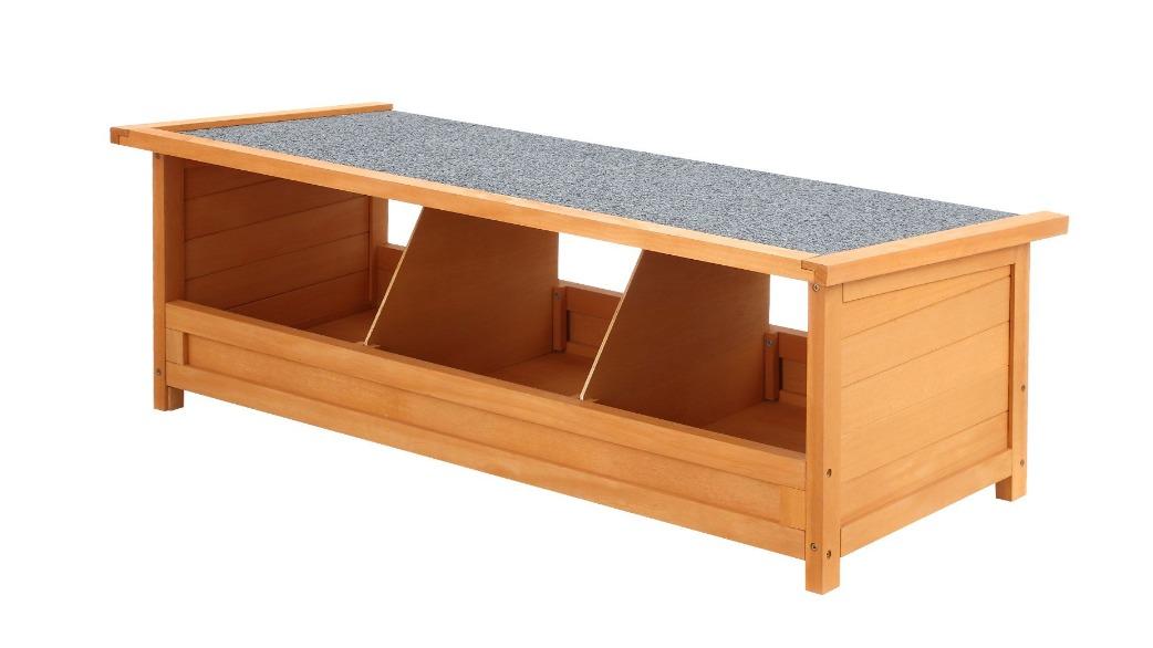 Pet Scene 3-Hole Wooden Chicken House Waterproof Lid Nesting Box ...