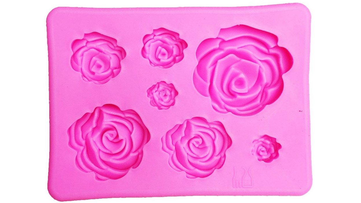 3D Silicone Mini Rose Mould Flower Shape Cake Decorating Mould - Rose ...