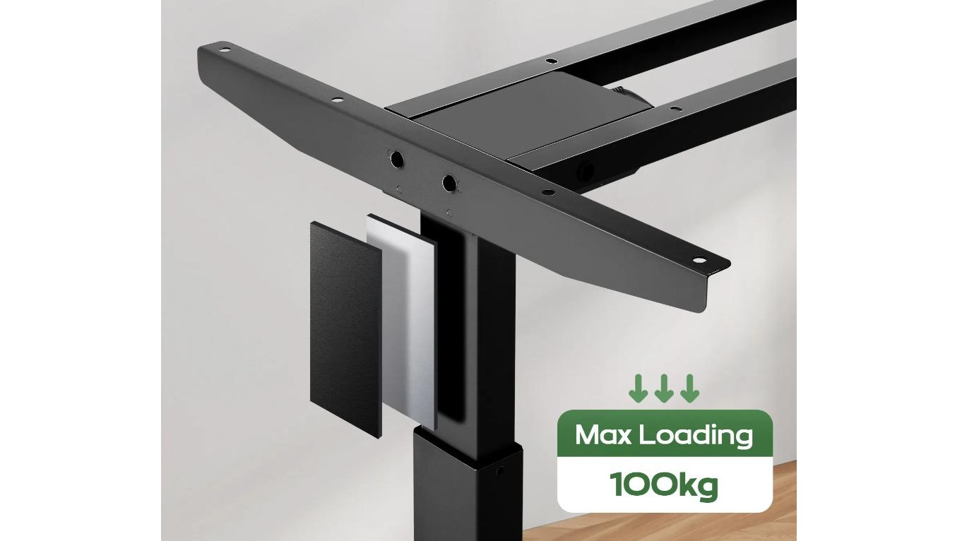 LUXSUITE Electric Stand Up Desk Frame - Black | Harvey Norman
