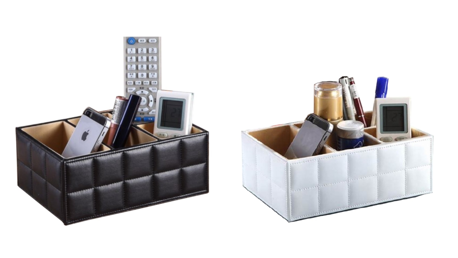 HOD PU Leather Storage Box Remote Control Holder | Harvey Norman