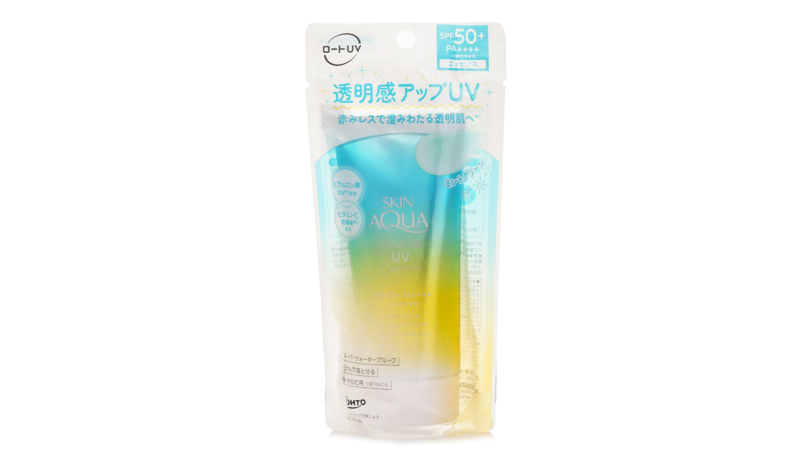Rohto Mint Green Skin Aqua Tone Up UV Essence - 80g | Harvey Norman