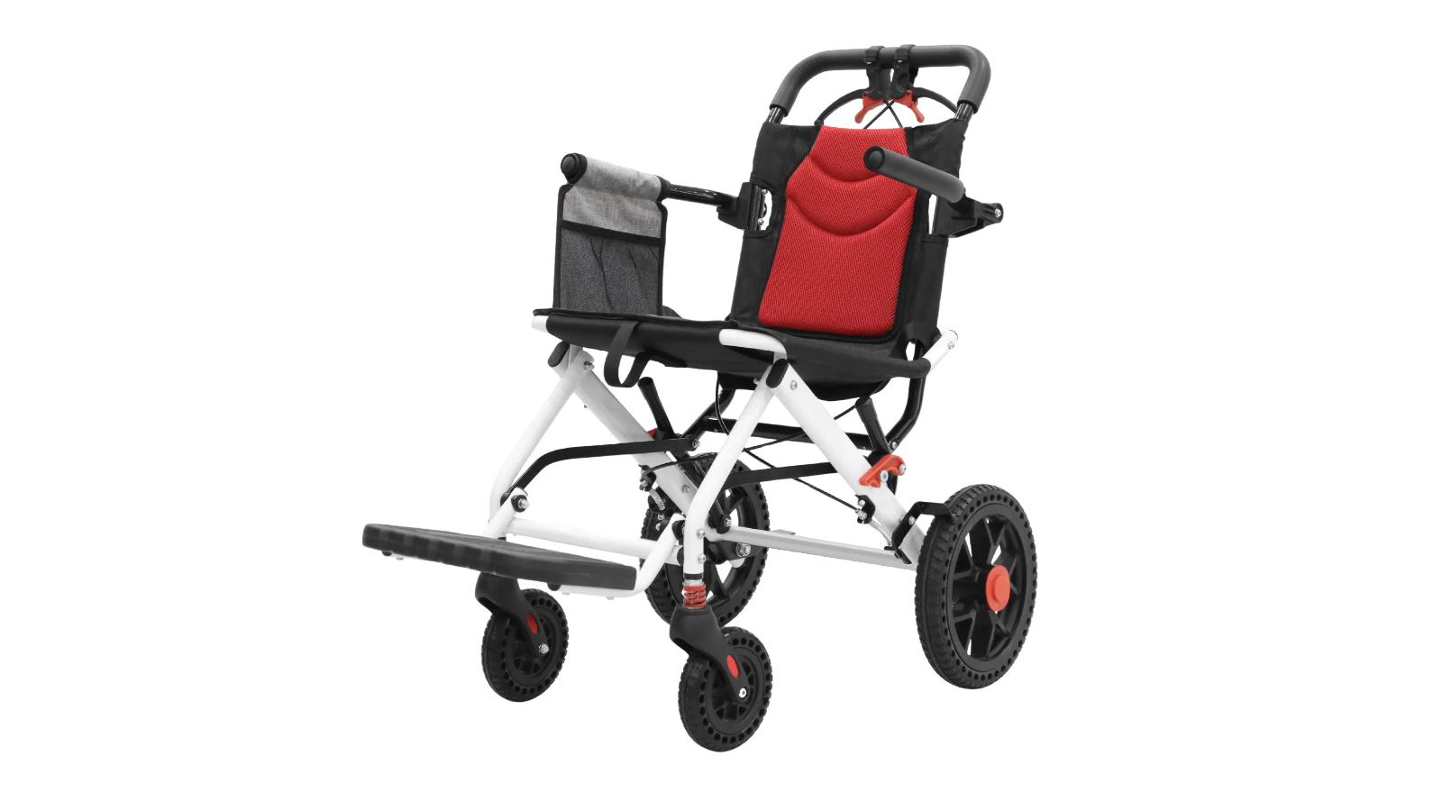 Auswheel Folding Wheelchair Lightweight Mobility Aid with Hand Brakes ...