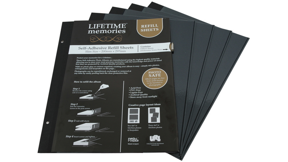UR1 FSC Mix NCL Self-Adhesive 5-Sheets A4 Slim Photo Album Refill ...
