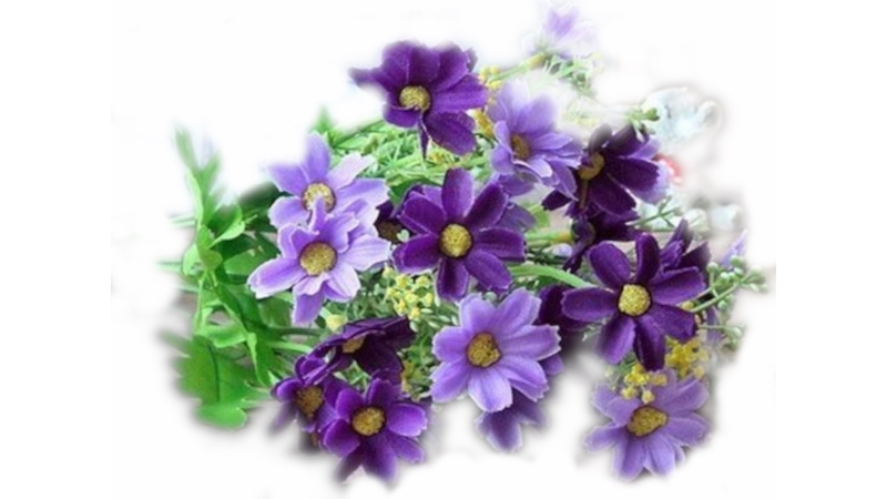 HOD 28 Head Cineraria Artificial Flower Bouquet - Purple | Harvey Norman