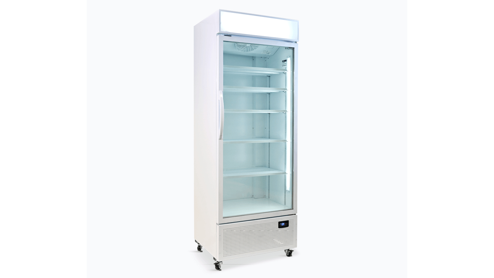 Bromic Refrigeration White Upright Display Fridge with Lighbox Glass ...