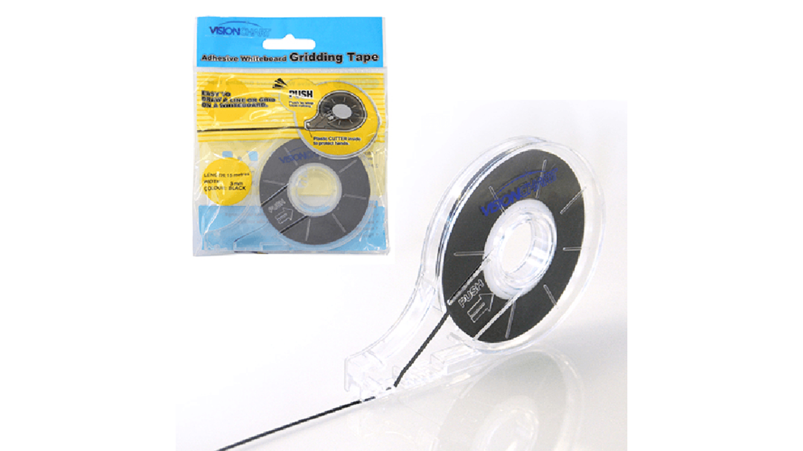 Vision Pack of 5 Chart Adhesive Lining Tape - Black | Harvey Norman