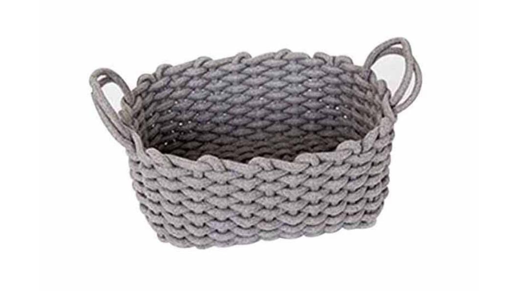 HOD Grey Nordic Thick Cotton Rope Storage Box - Large | Harvey Norman
