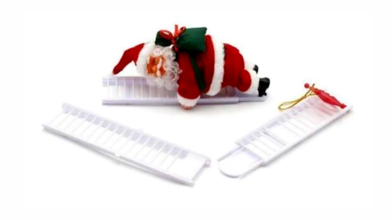 HOD Gift Electric Ladder Santa Claus Party Decoration Music Toy Without ...