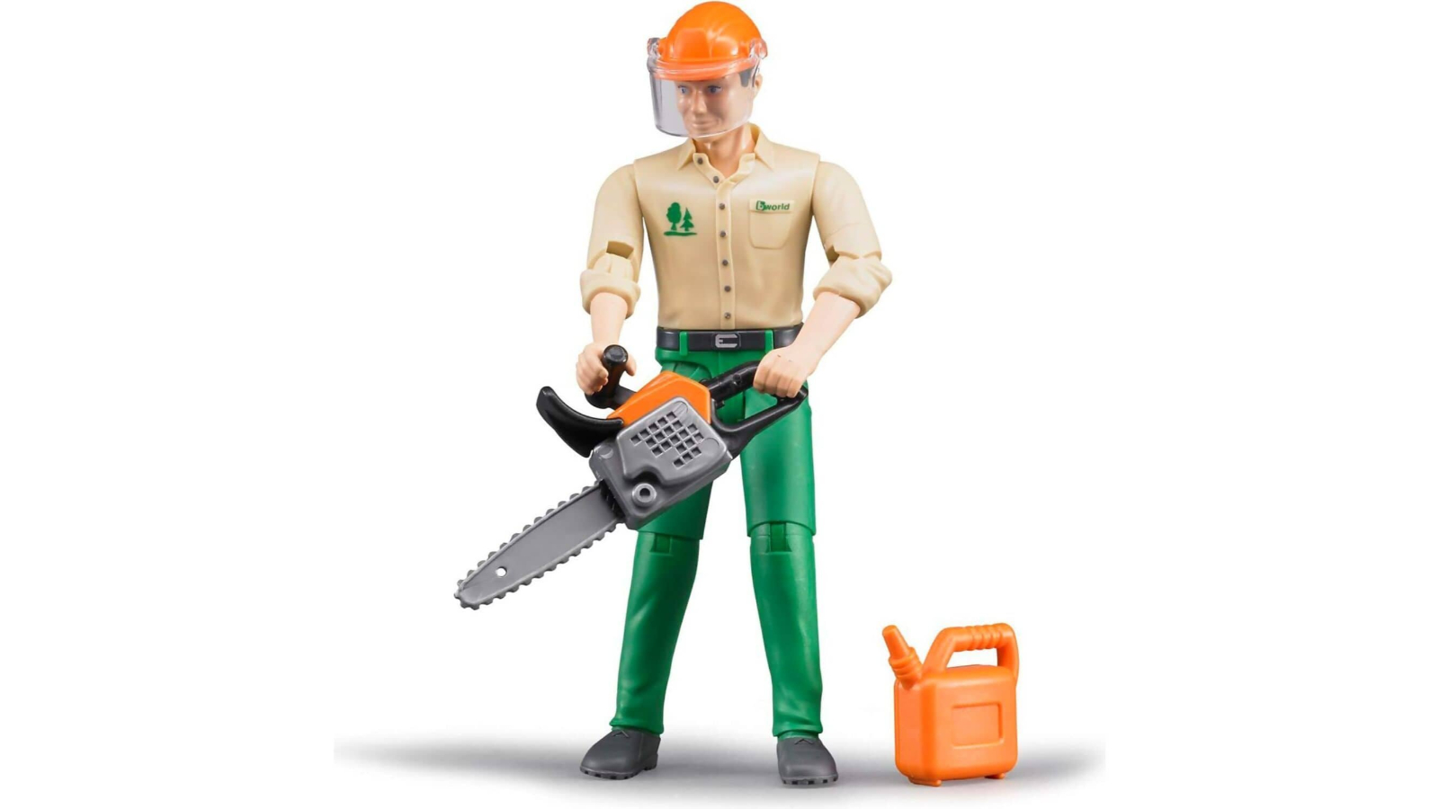 Bruder Forestry Worker Logging Man with Accessories | Harvey Norman