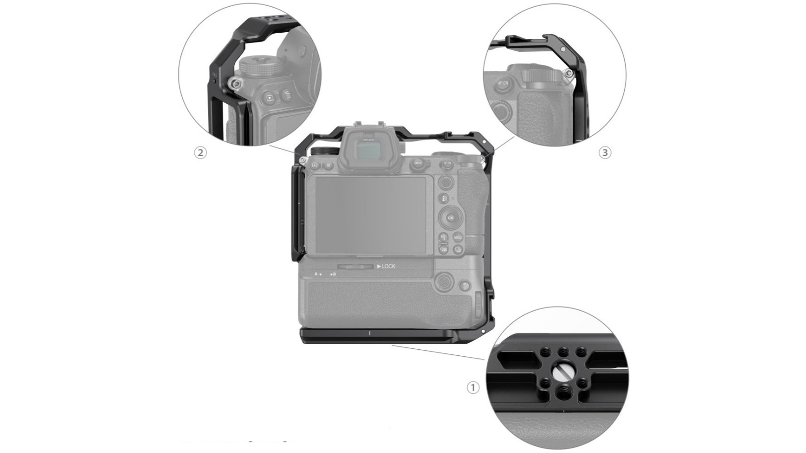 SmallRig Camera Cage for Nikon Z 6II/Z 7II with MB-N11 Battery Grip ...