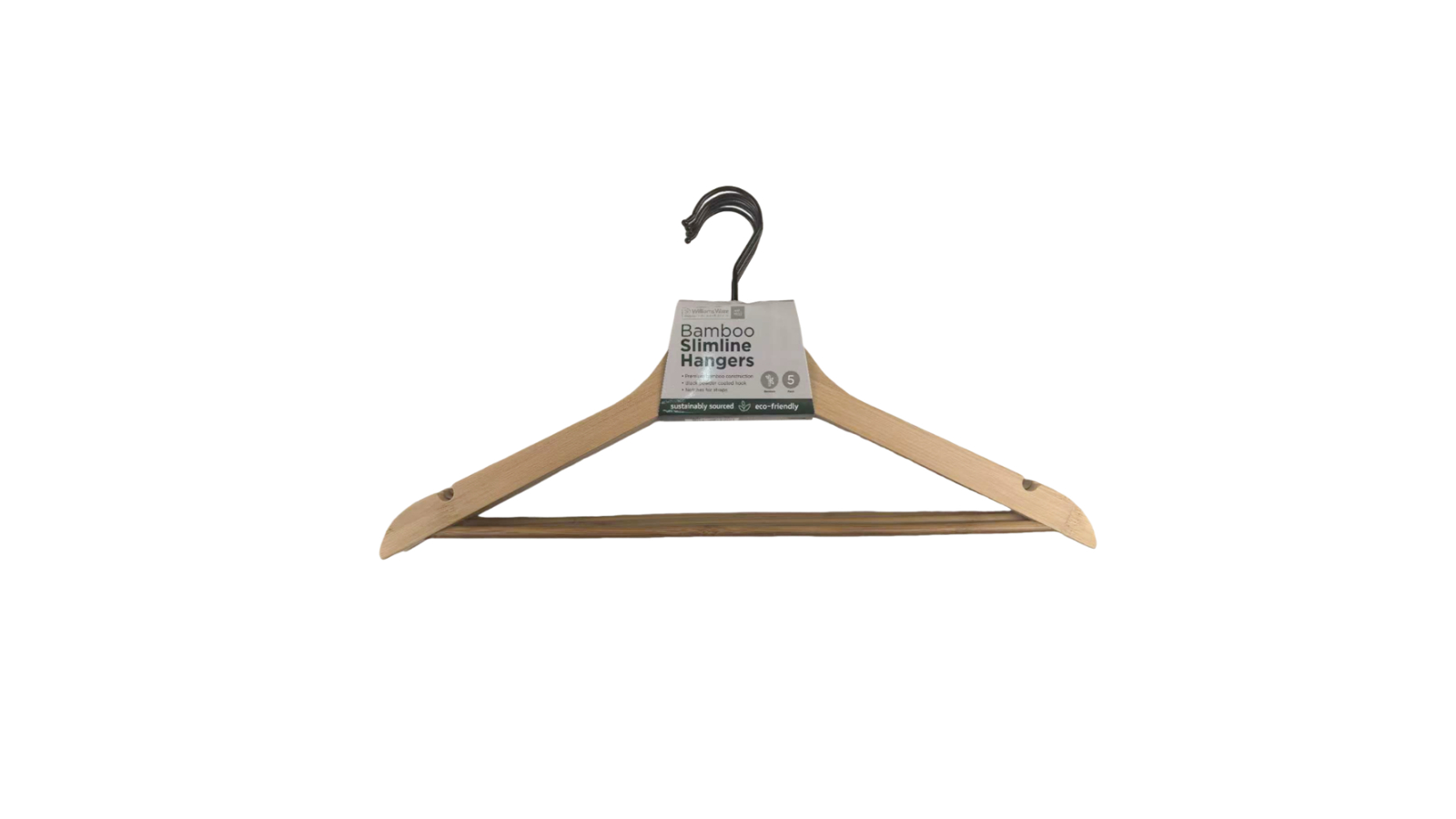 LT Williams Pack of 5 Slimline Bamboo Hanger | Harvey Norman