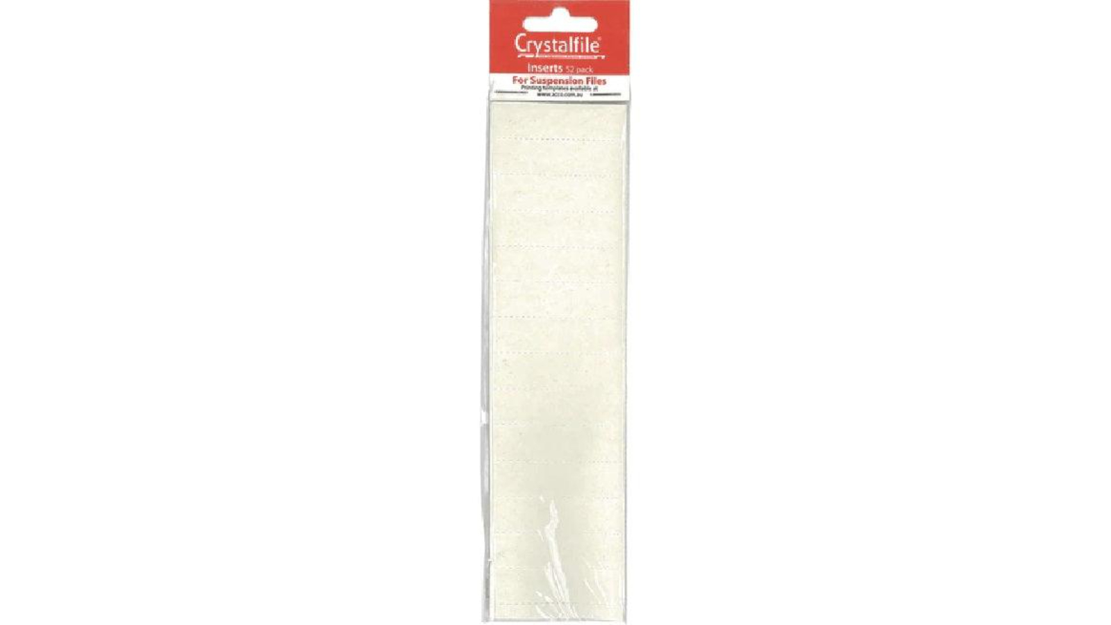 Crystalfile 52 Pieces White Blank Rectangular Insert - Pack of 25 ...