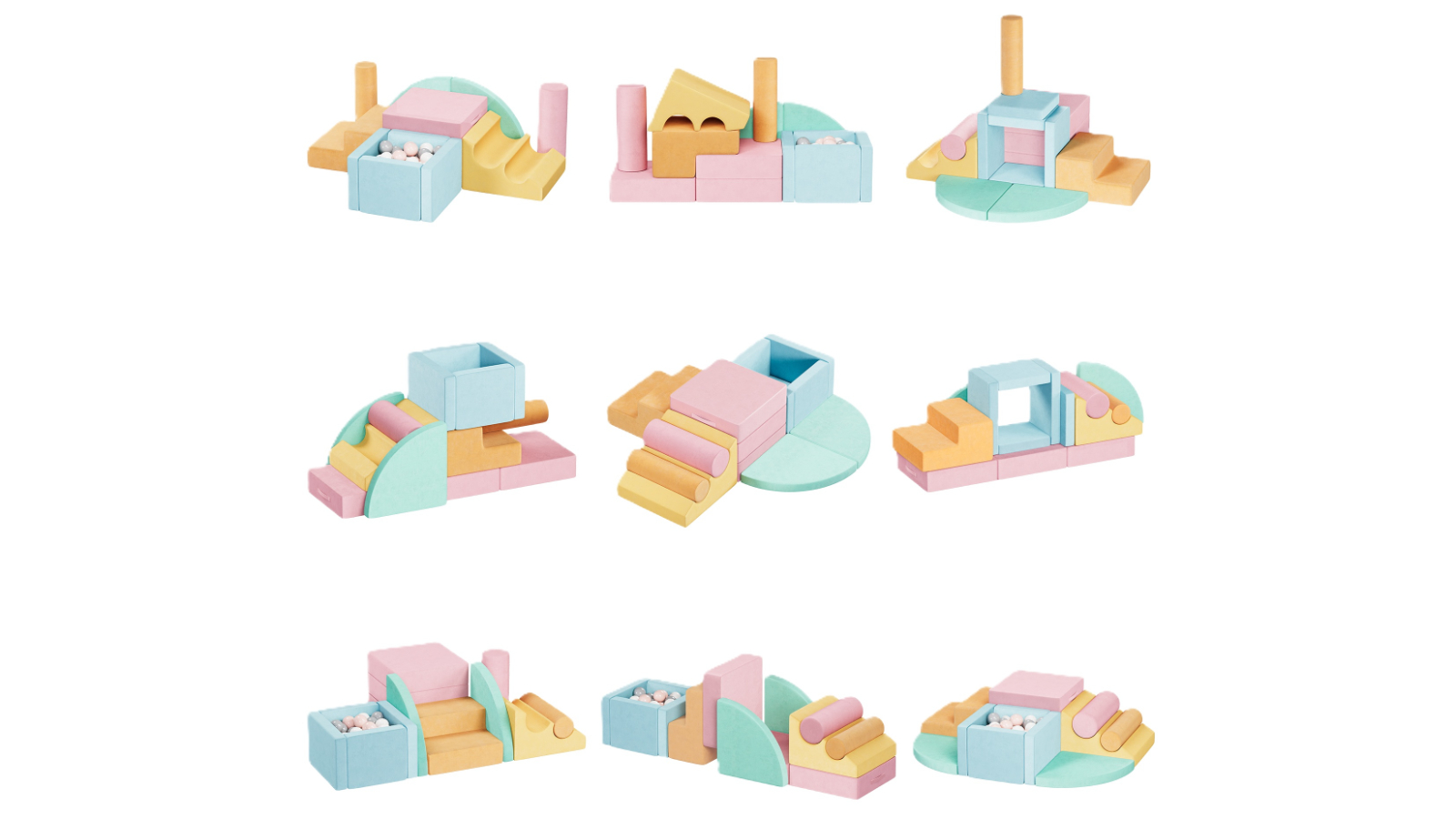 Advwin 12 Piece Kids Climb and Crawl Foam Playset | Harvey Norman