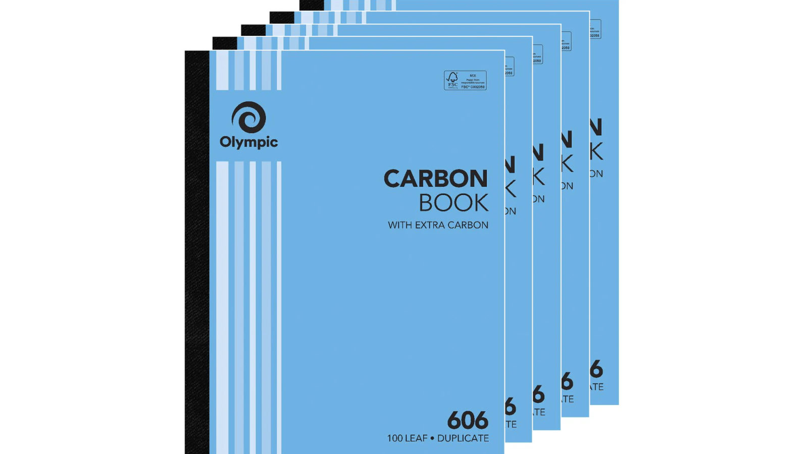 Olympic Pack of 5 606 Carbon Book with Extra Carbon 100 Leaf | Harvey Norman