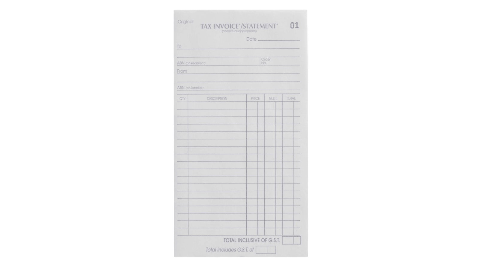 Olympic Pack of 10 624 Duplicate Tax Invoice and Statement Book ...