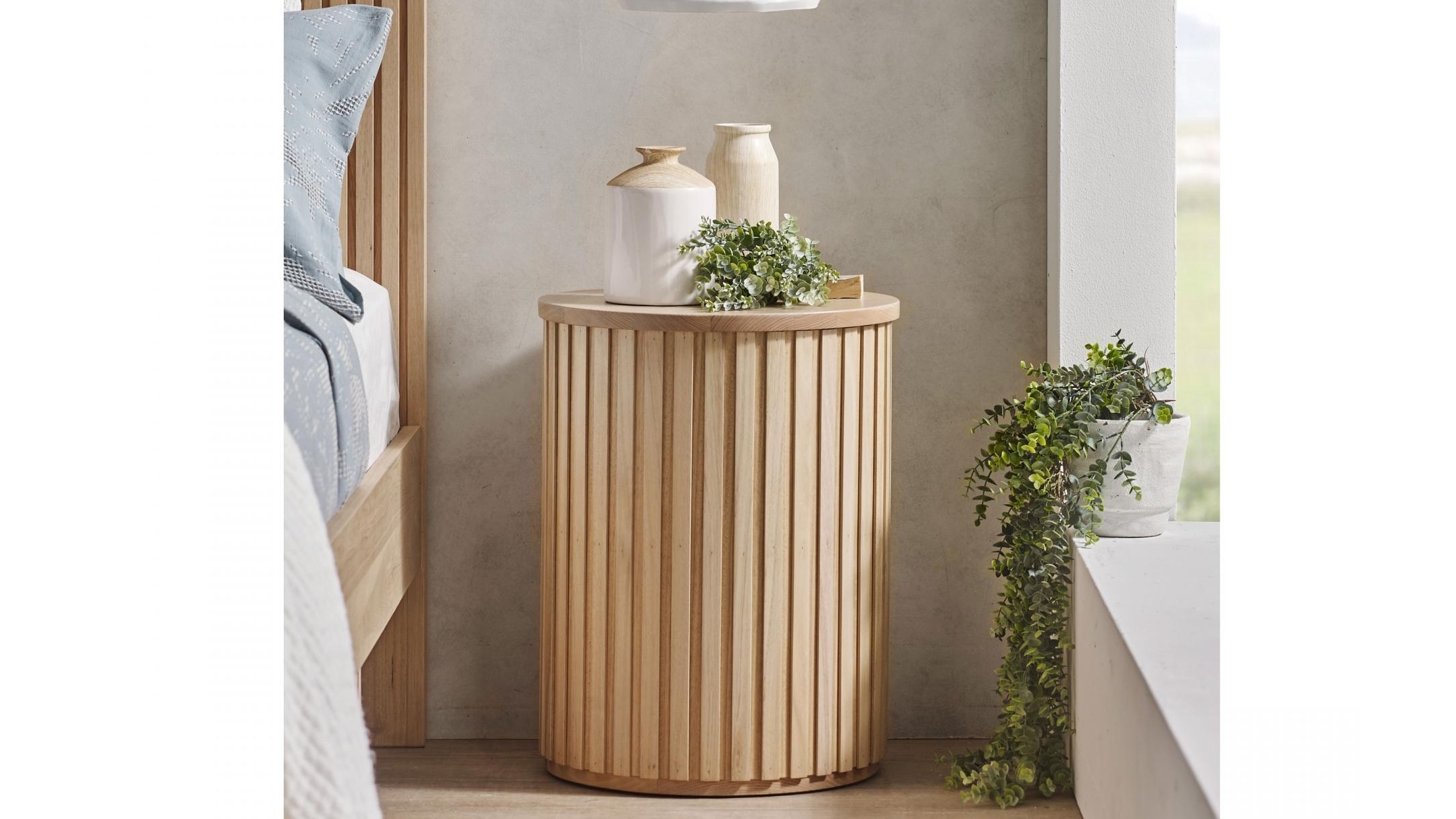 Oxford Round Bedside Table | Harvey Norman
