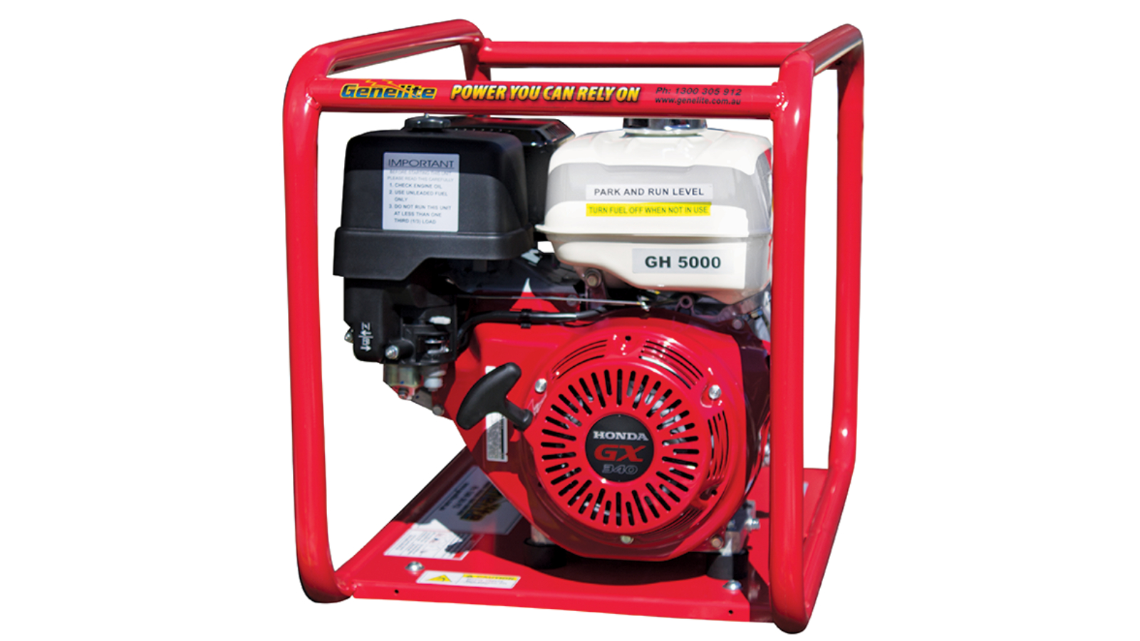 Honda 6kva AU Powered Heavy Duty Petrol Generator GH5000 | Harvey Norman