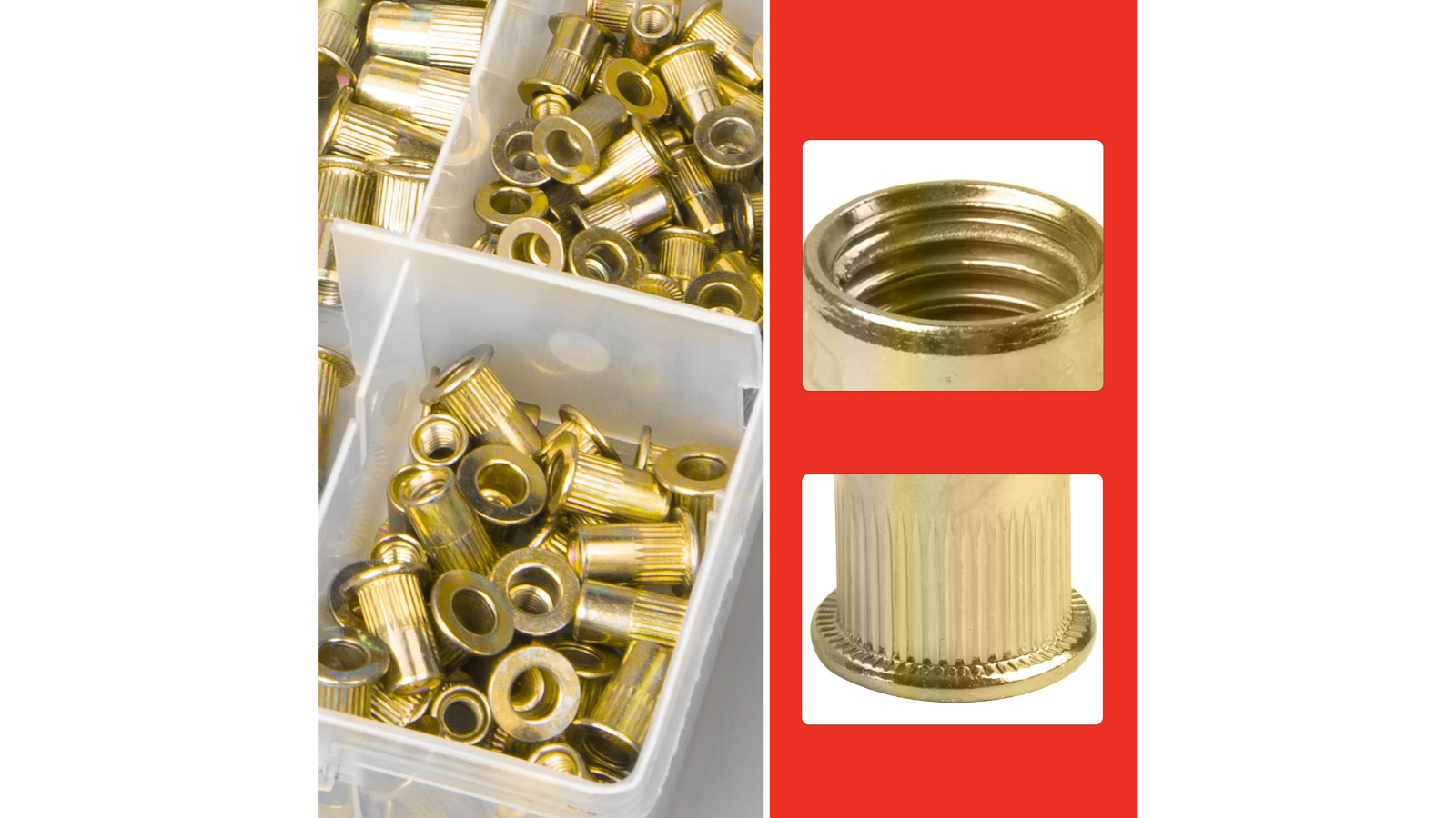 TOPEX 160 Piece Heavy Duty Nut Rivet Rivnut Nutsert Gun Kit Thread M3 ...