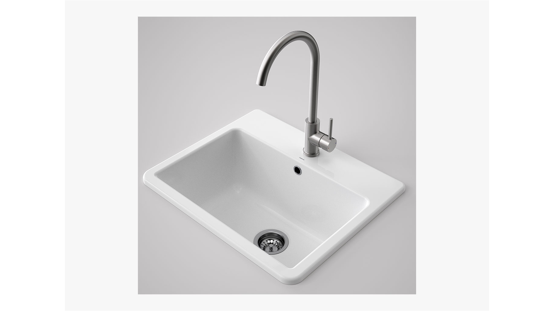 Caroma Cubus Ceramic Laundry Tub 1-Tap Hole | Harvey Norman