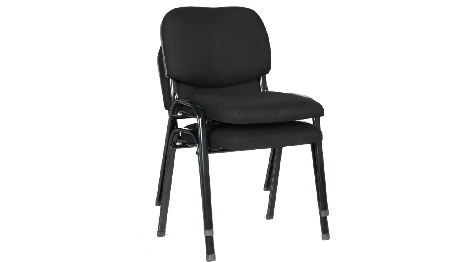 NNECN Set of 7 Stackable and Linkable Office Chair - Black | Harvey Norman