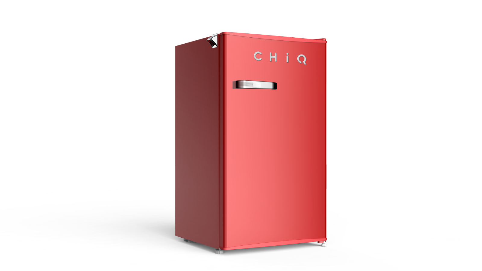 CHiQ 90L Retro Single Door Bar Fridge - Red | Harvey Norman