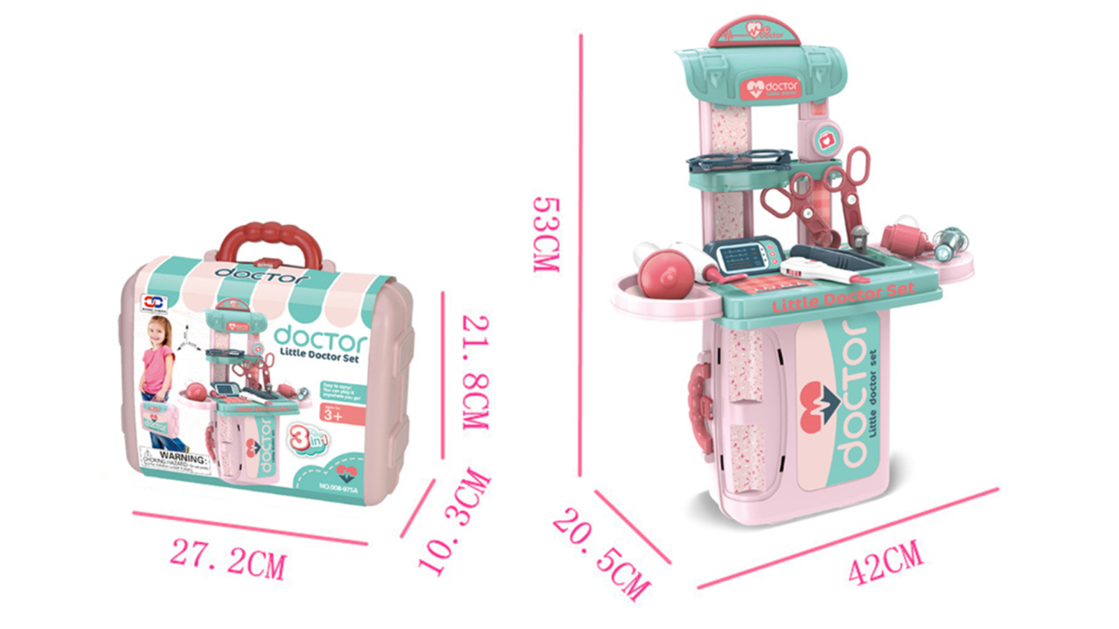 Megajoy 3-in-1 Early Age Educational Pretend Doctor Kit Set | Harvey Norman