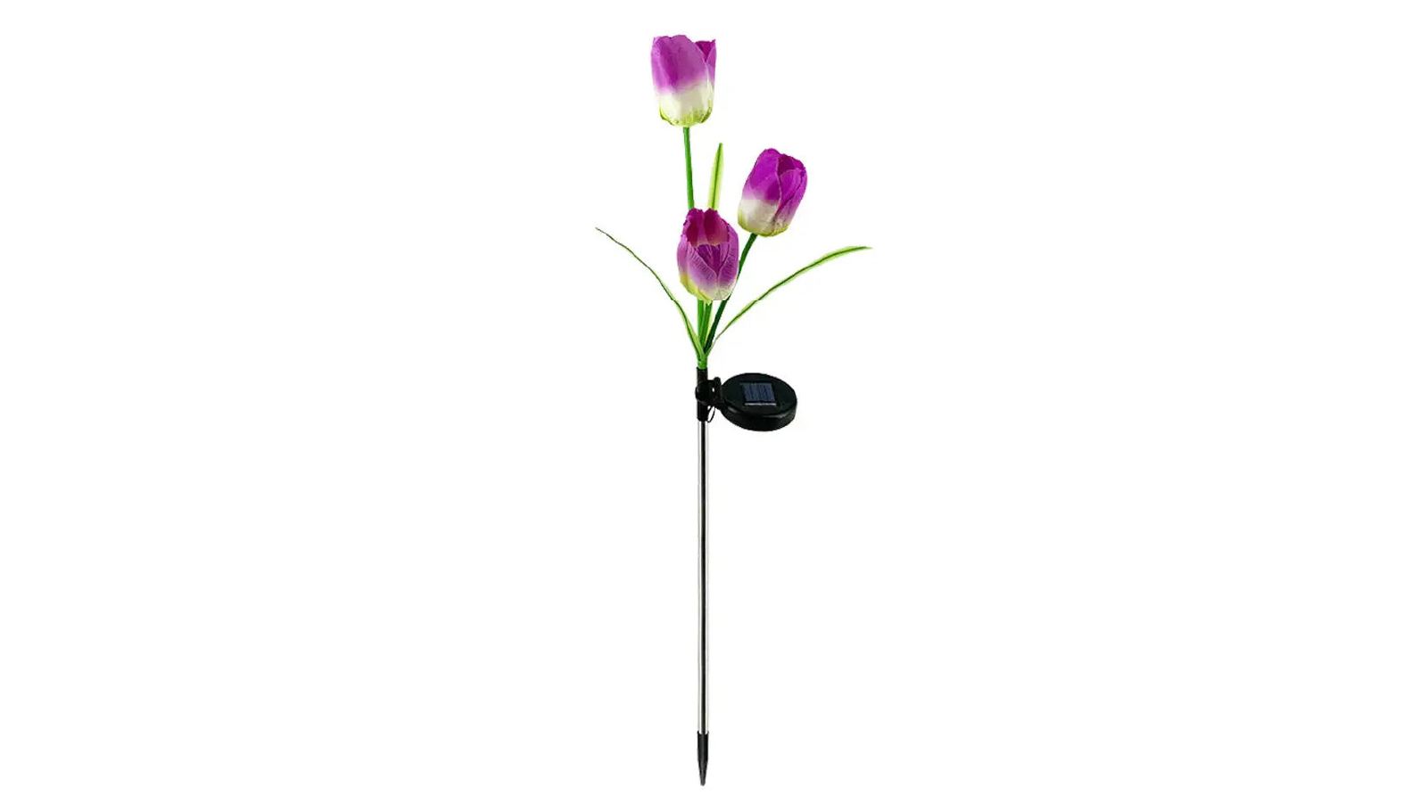 Vibe Geeks Purple Solar Powered Tulip Flower For Outdoor Garden ...