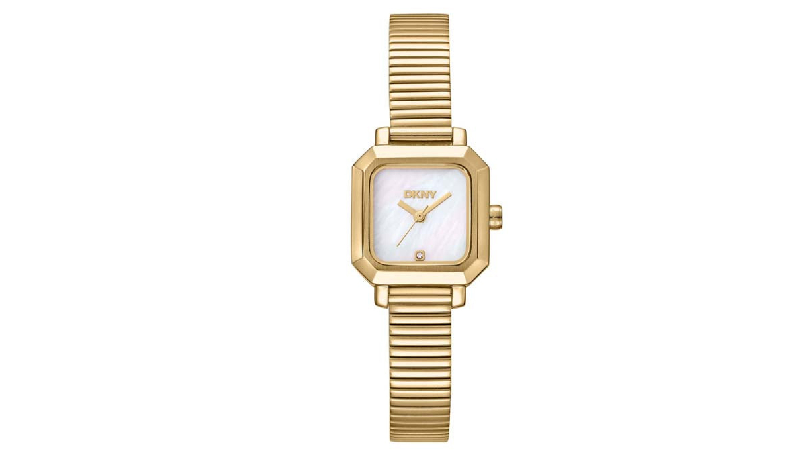 DKNY 22mm Everyday Womens Gold Square Stainless Steel Watch with White ...