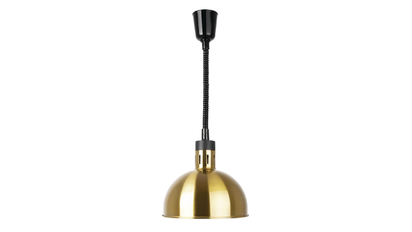 Apuro Retractable Dome Heat Lamp Shade Pale Gold Finish | Harvey Norman