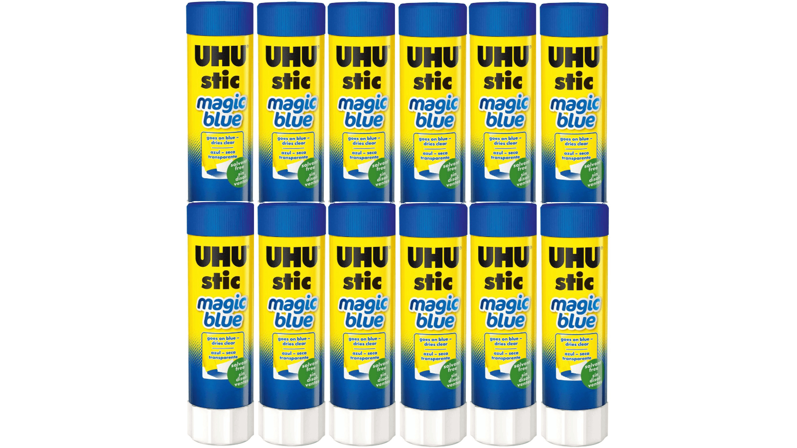 UHU 40g Magic Blue Glue Stick - Pack of 12 | Harvey Norman