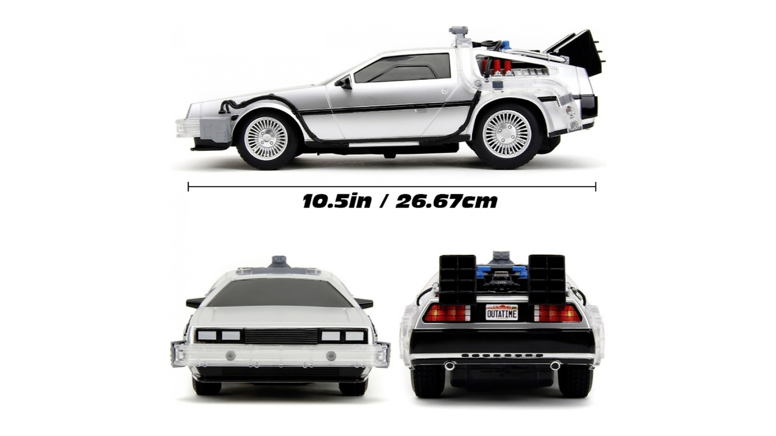 Jada Back to the Future Time Machine DeLorean Remote Control Vehicle 1: ...
