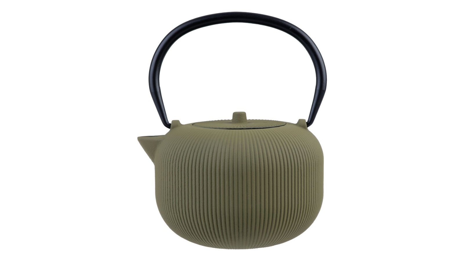 Teaology 700ml Serenity Cast Iron Teapot - Olive | Harvey Norman