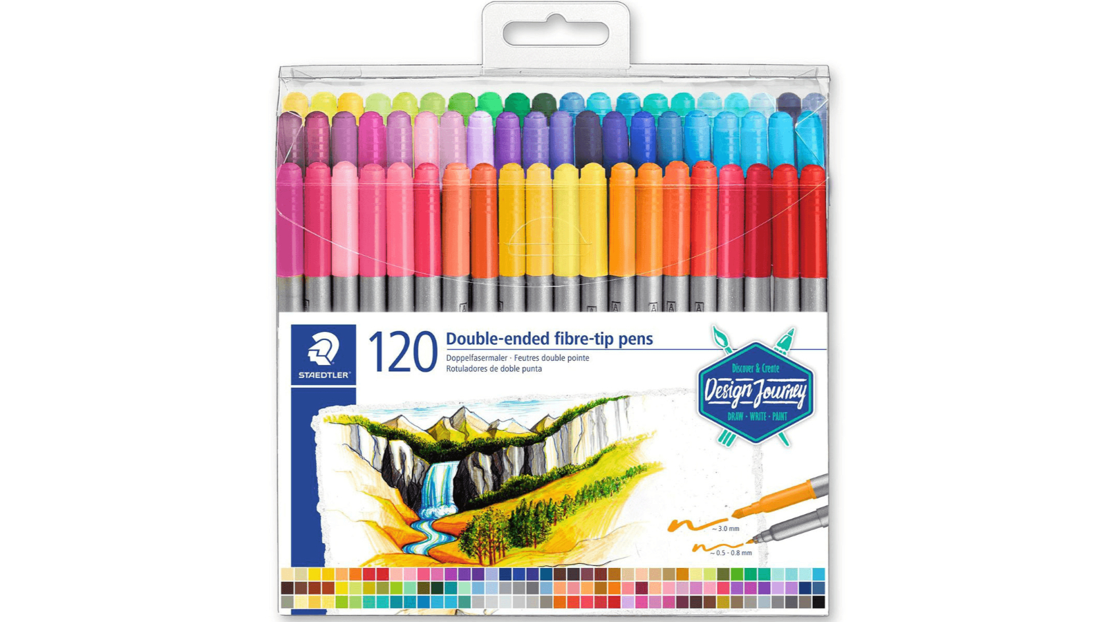 Staedtler Double Sided Twin Tip Fiber Pens Markers Pack - Assorted ...