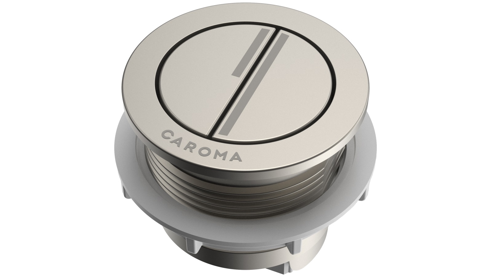 Caroma Dual Flush Round Bezel & Button - Brushed Nickel | Harvey Norman