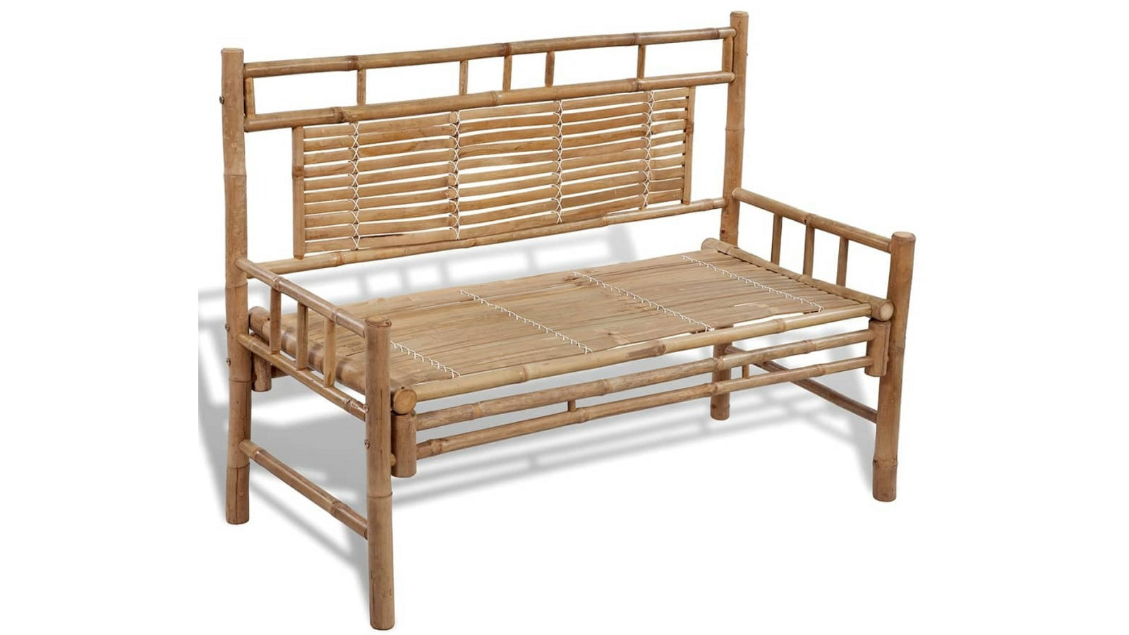 vidaXL 120cm Bamboo Garden Bench | Harvey Norman