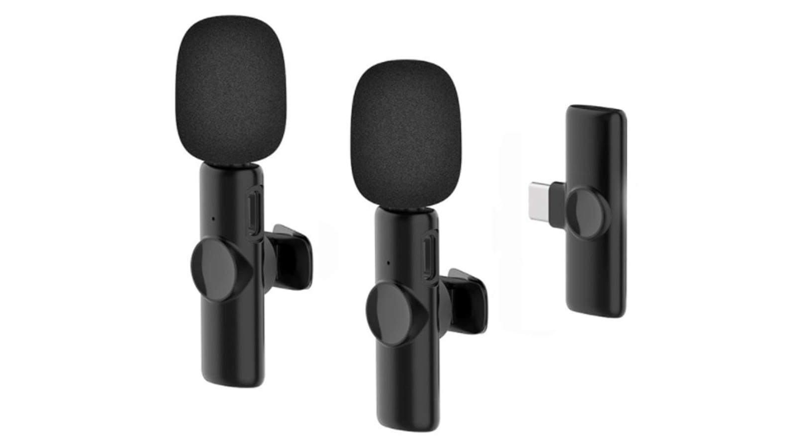 Vibe Geeks Rechargeable Wireless Mini Plugged-in Microphone Lapel with ...