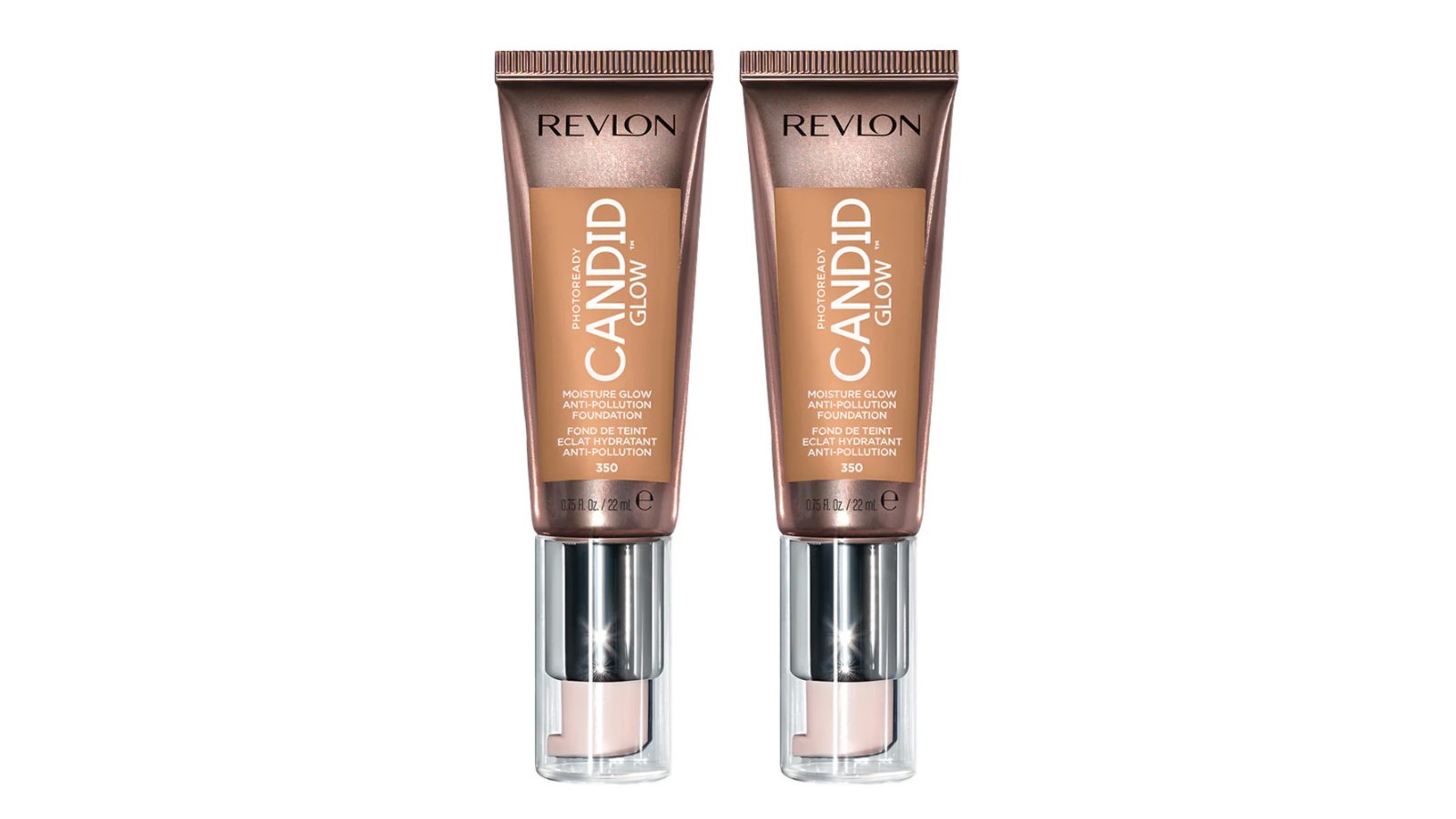 Revlon Pack of 2 PhotoReady Candid 22ml Glow Moisture Foundation - 350 ...