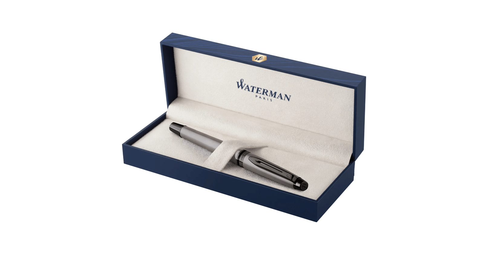 Waterman Lacquer Ruthenium Trim Expert Fountain Pen Gift Box - Metallic ...