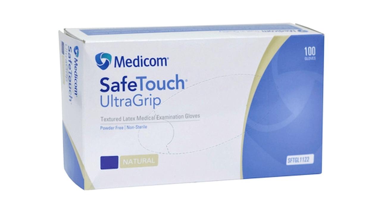 Medicom Box of 100 SafeTouch UltraGrip Latex Medical Glove - Medium ...