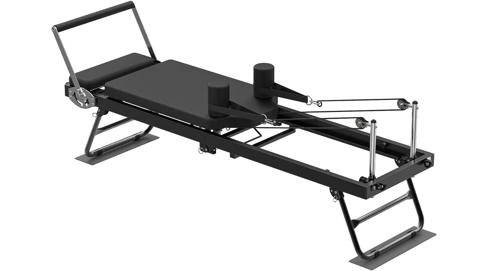 Advwin Black Foldable Reformer Pilates Machine | Harvey Norman