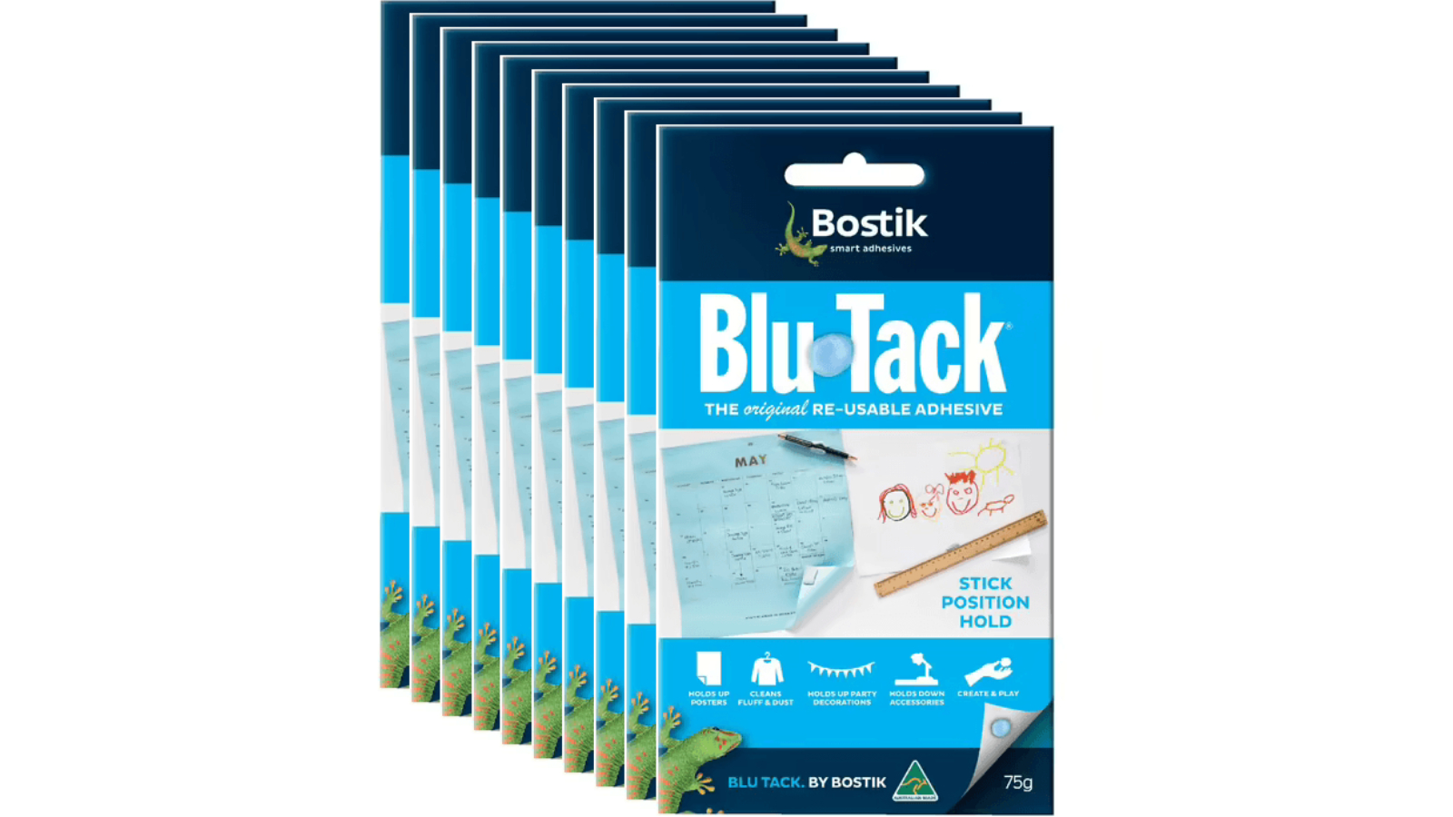 Bostik Pack of 10 Blu Tack - 75g | Harvey Norman