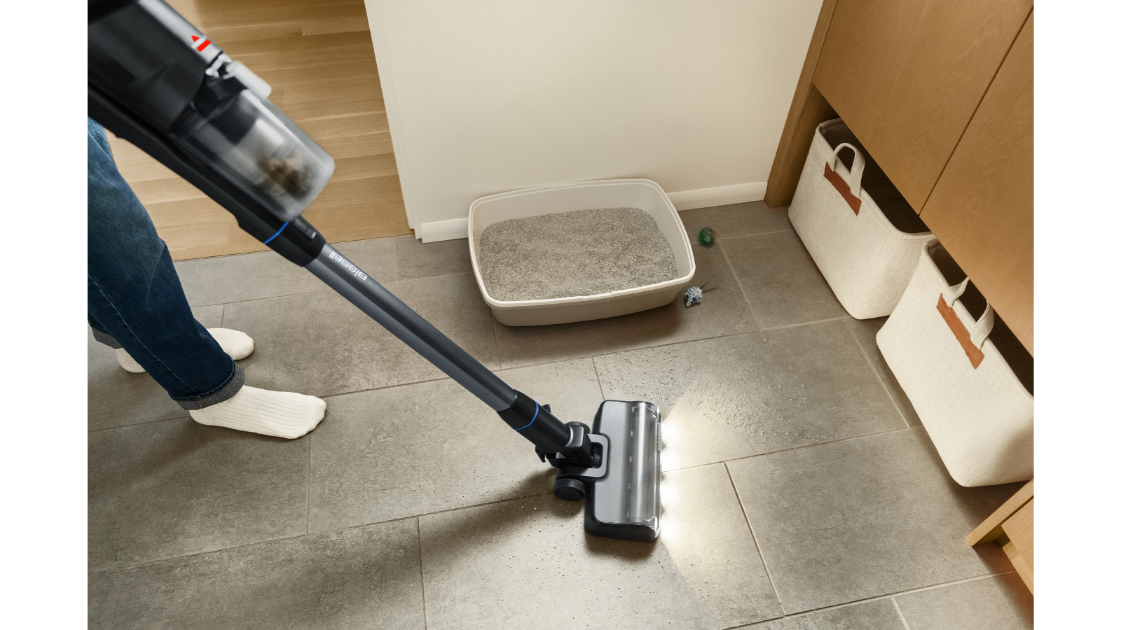 Bissell Power Clean Fur Guard Stick Vacuum - Grey | Harvey Norman