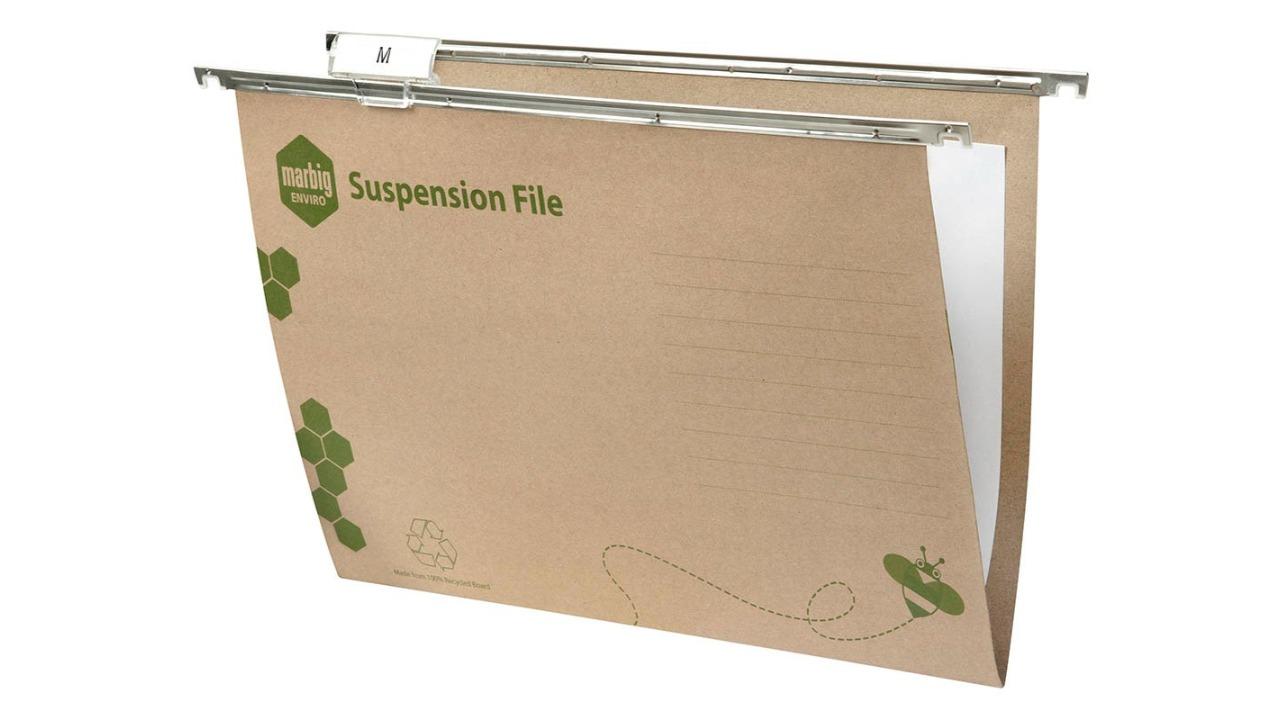 Marbig Pack of 50 Enviro Kraft Suspension Files Foolscap Tabs Insert ...