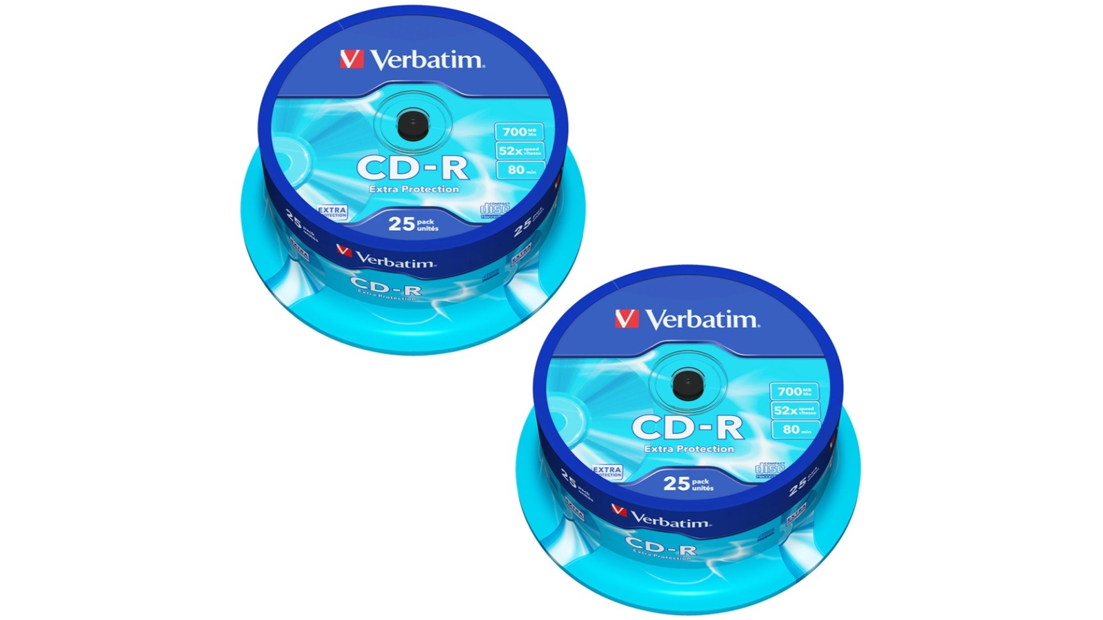 Verbatim 50 Piece CD-R 700MB Blank Disc | Harvey Norman