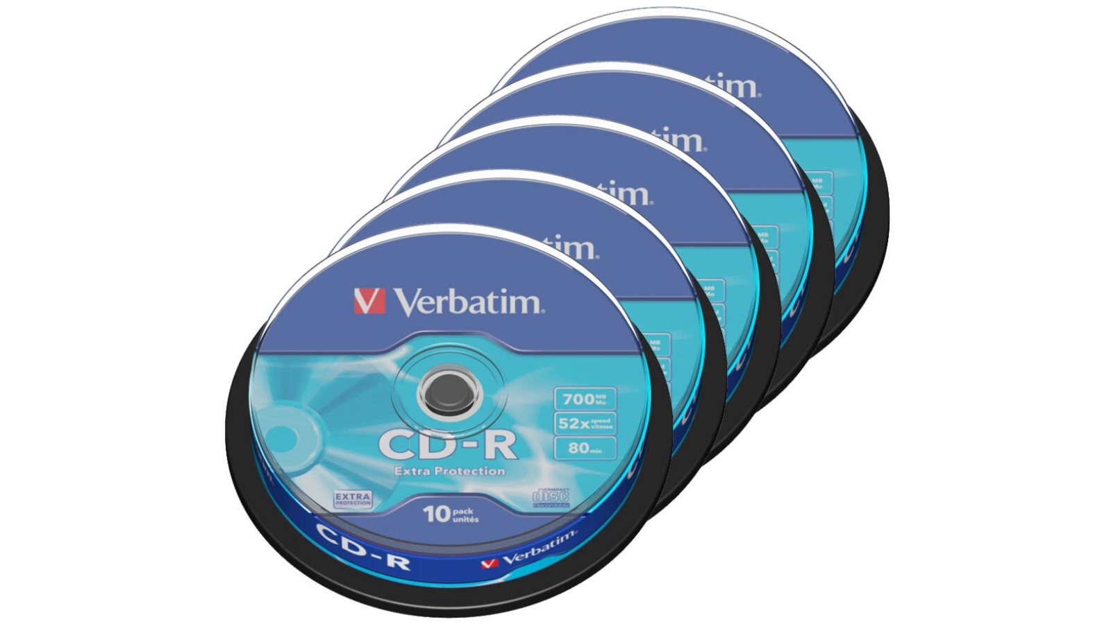 Verbatim 50 Piece CD-R 700MB Blank Discs | Harvey Norman