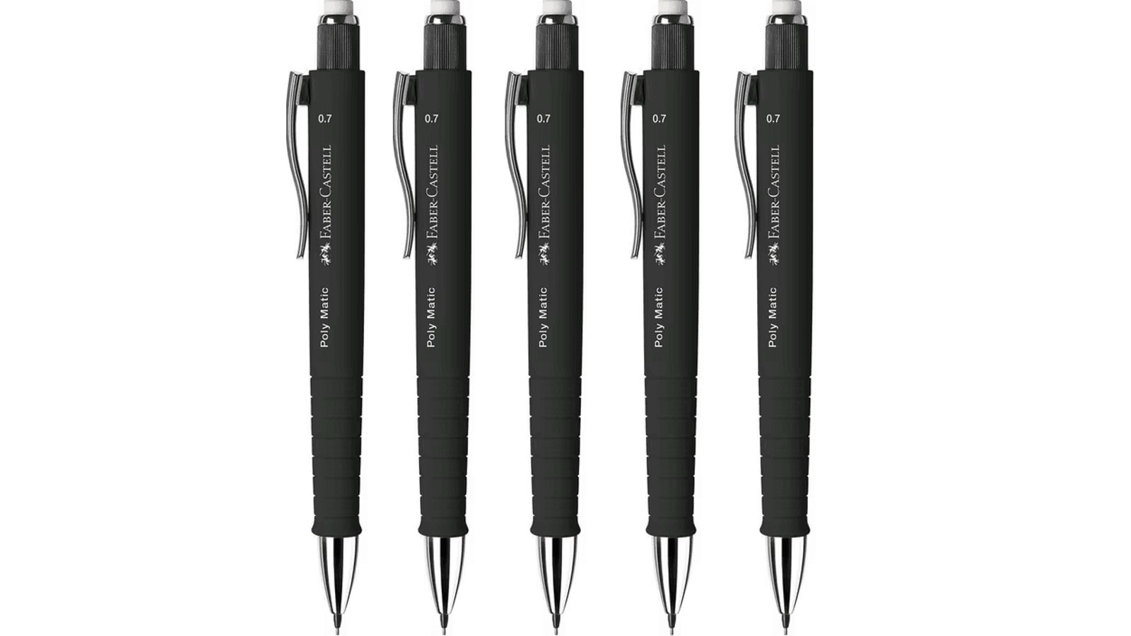 Faber-Castell Pack of 5 Polymatic Mechanical Pencil Pacer - 0.7mm ...