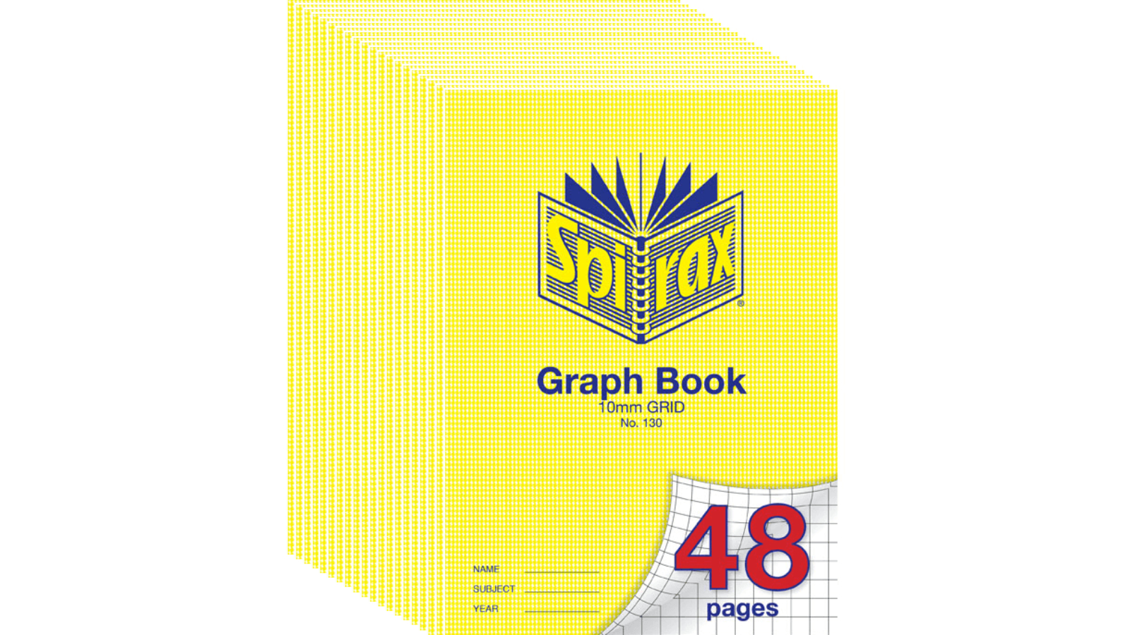 Spirax 130 48 Page 1.0cm Grid A4 Graph Book - Pack of 20 | Harvey Norman